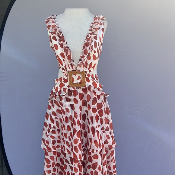 Aura | Dresses | Aura Open Cut Deep V Neck Dress | Poshmark